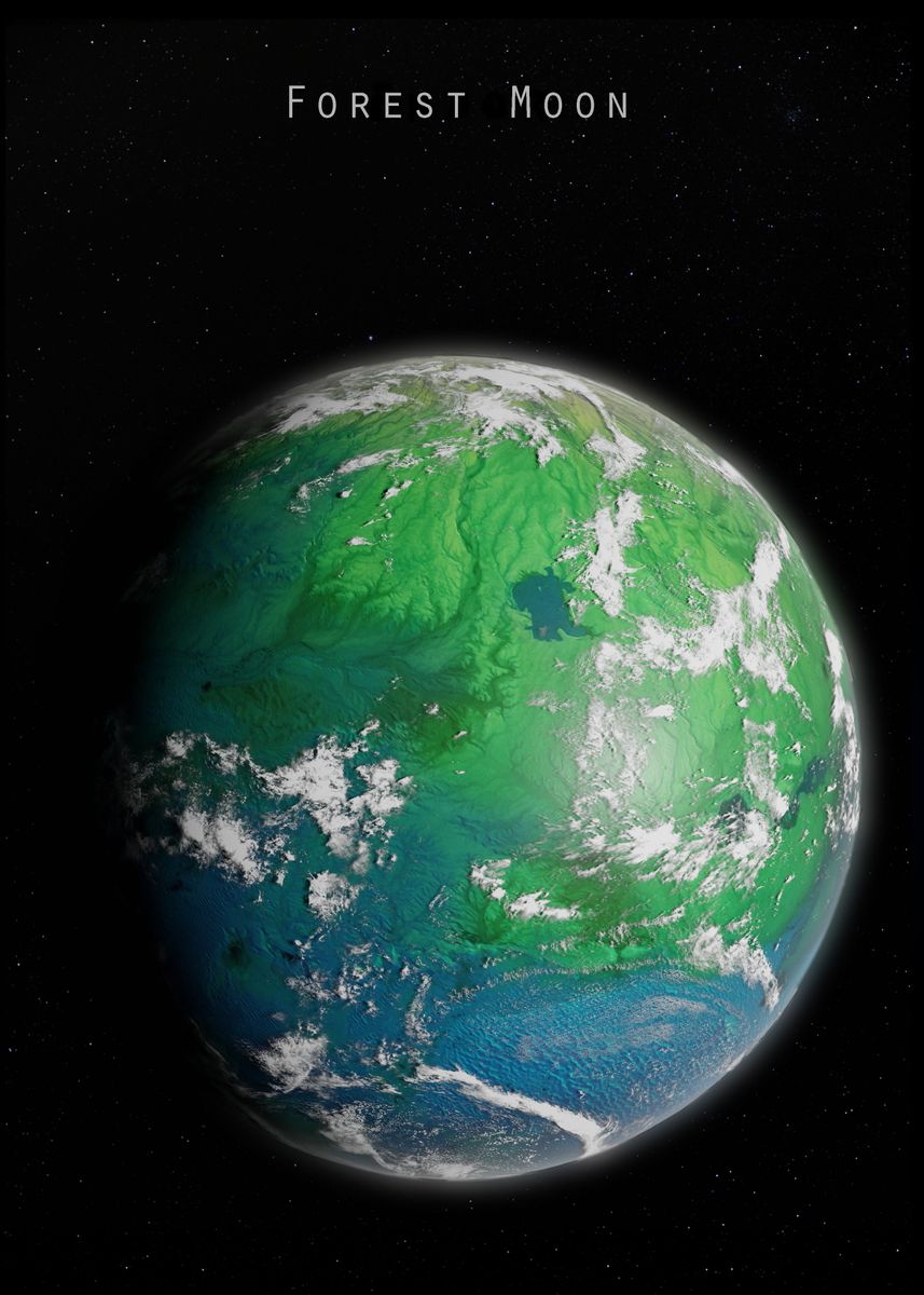 'Forest Moon' Poster, picture, metal print, paint by Marcel Clemens ...