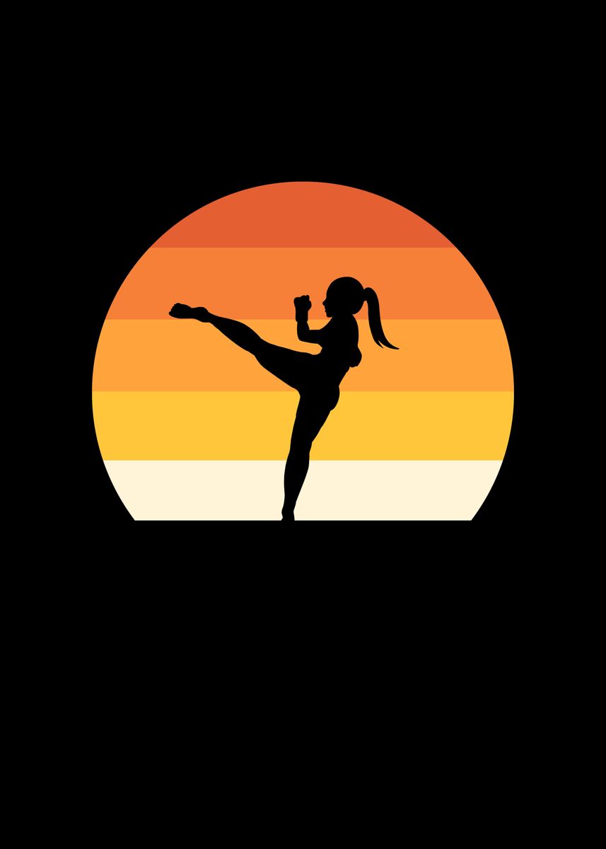 'Vintage Kickboxing' Poster, picture, metal print, paint by Fabian El ...