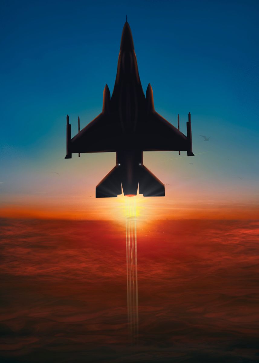 'fighter jets' Poster, picture, metal print, paint by sinnois | Displate
