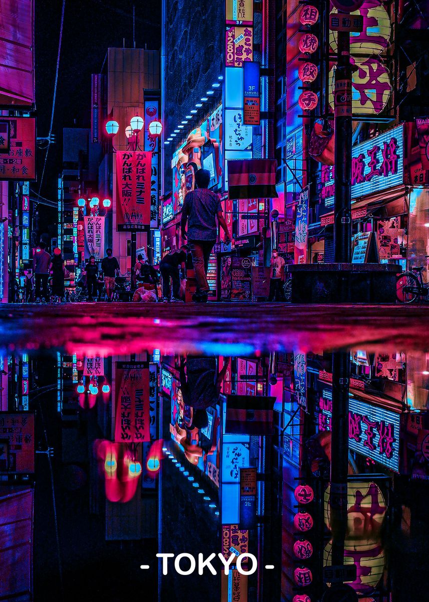 'Tokyo Street Neon' Poster by Noto Creative | Displate