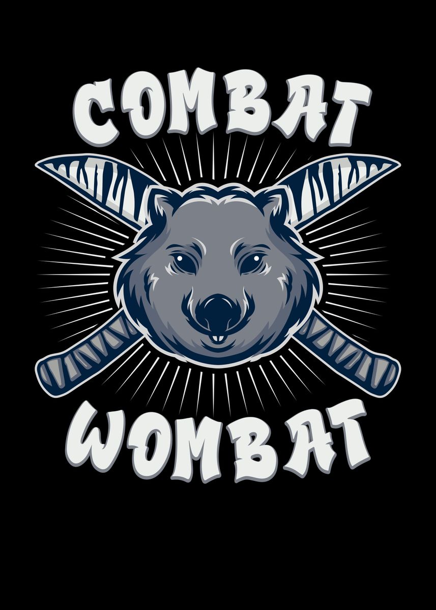 'Wombat Australian Animal' Poster, picture, metal print, paint by ...