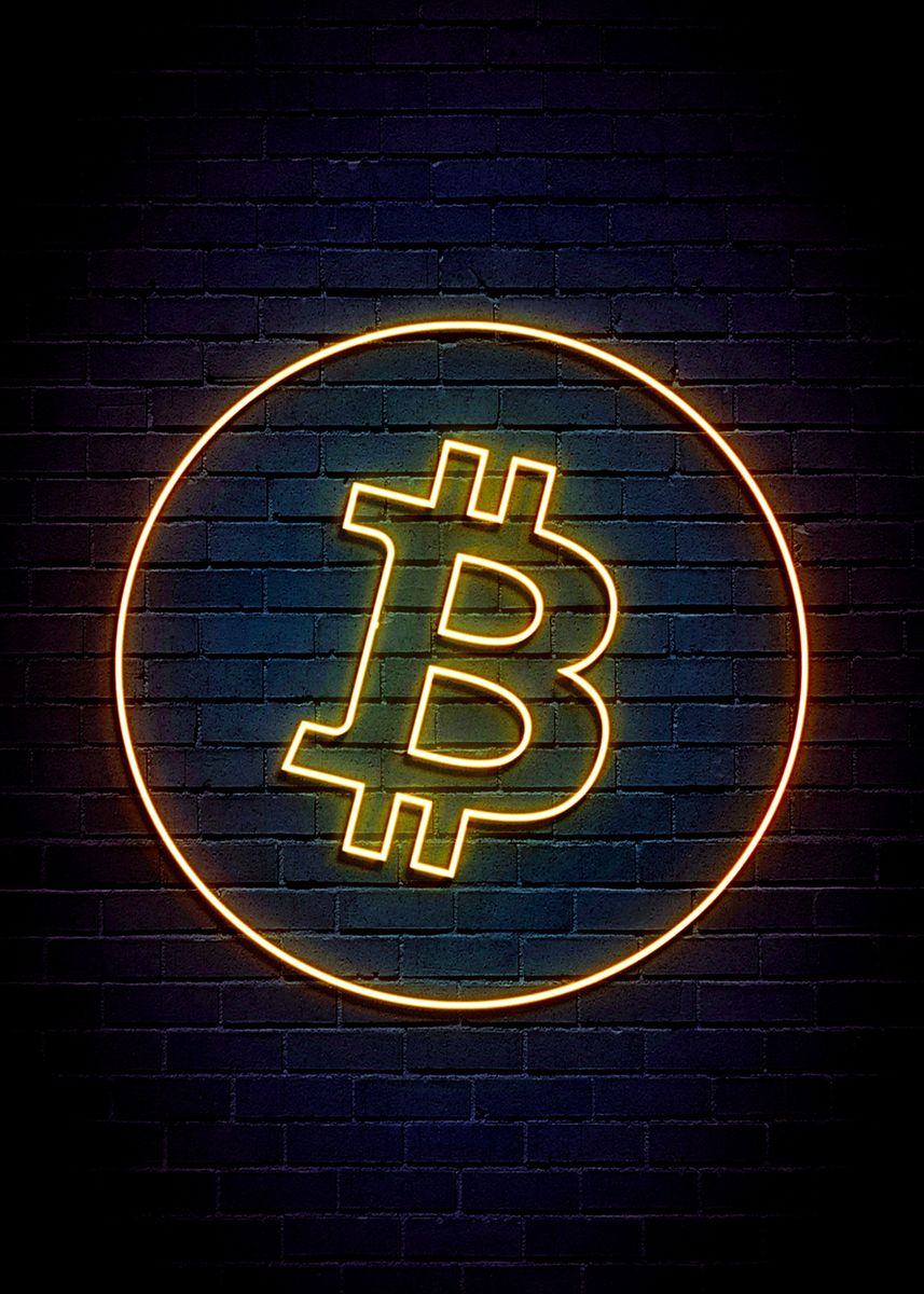 'bitcoin logo' Poster, picture, metal print, paint by Mod Yof | Displate