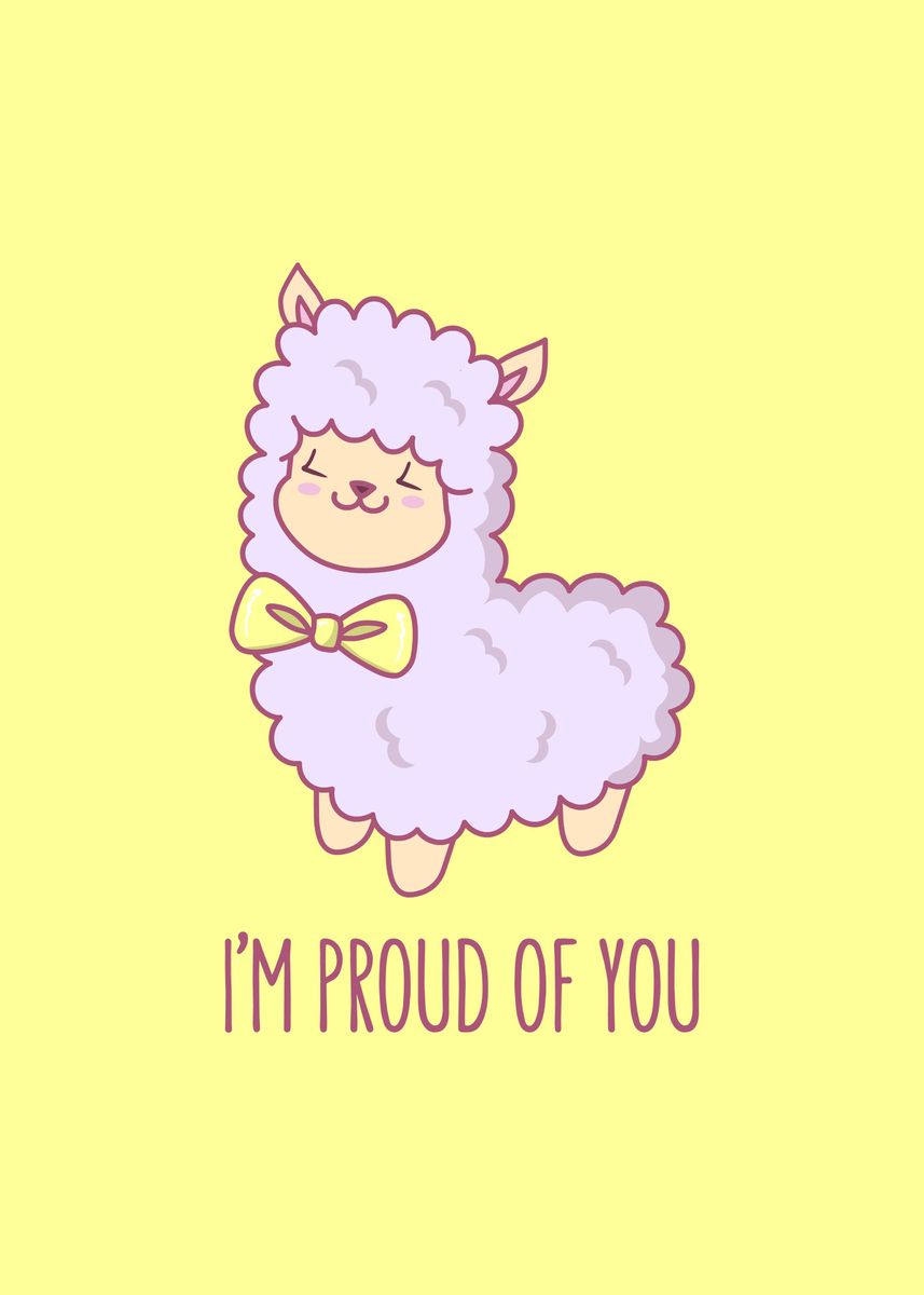 'Emotional Support Llama' Poster, picture, metal print, paint by Ana ...