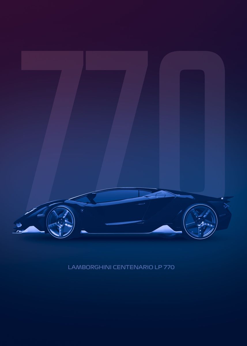 'Lamborghini Centenario LP' Poster, picture, metal print, paint by ...