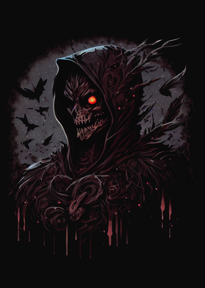 'Skull demon' Poster, picture, metal print, paint by Wahyu Nurcahyo ...