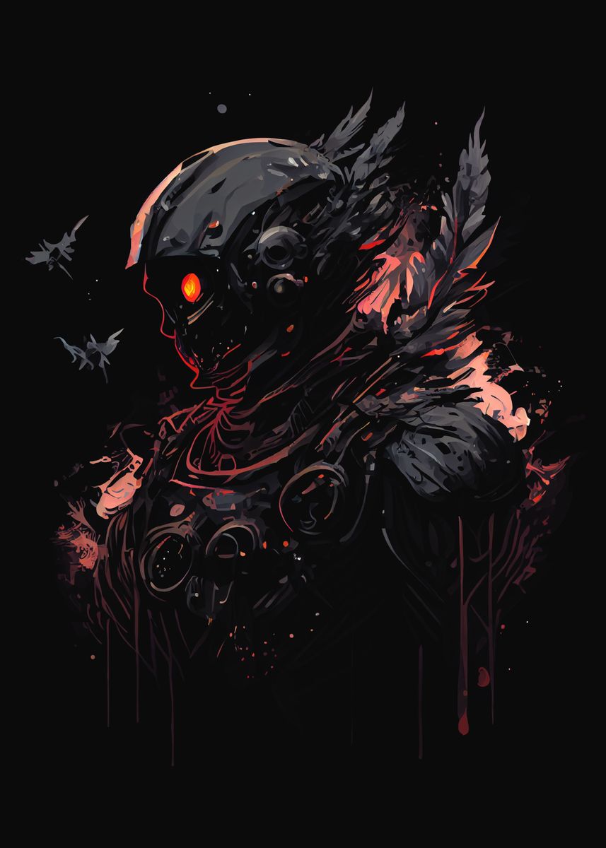 'Dark astronaut robot' Poster, picture, metal print, paint by Wahyu ...