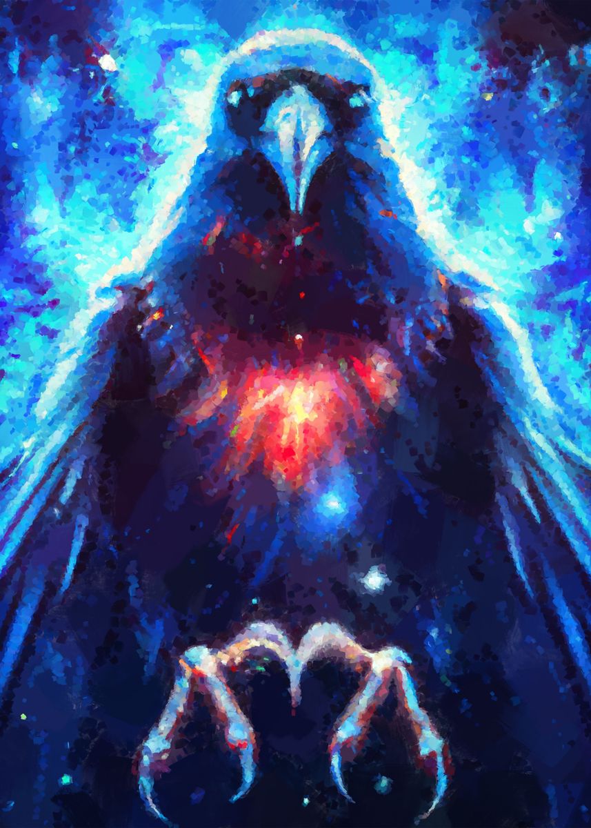 'Magic raven' Poster, picture, metal print, paint by Evgenuy Merkushov ...