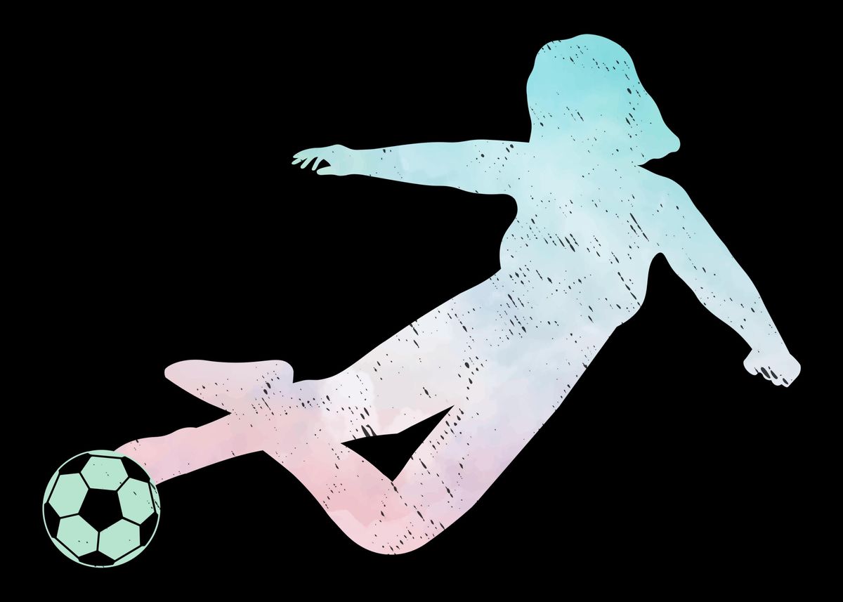 'Colorful Soccer Girl' Poster by professionaldesigns | Displate