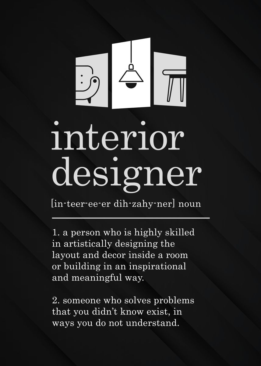 'Funny Interior Designer' Poster, picture, metal print, paint by ...
