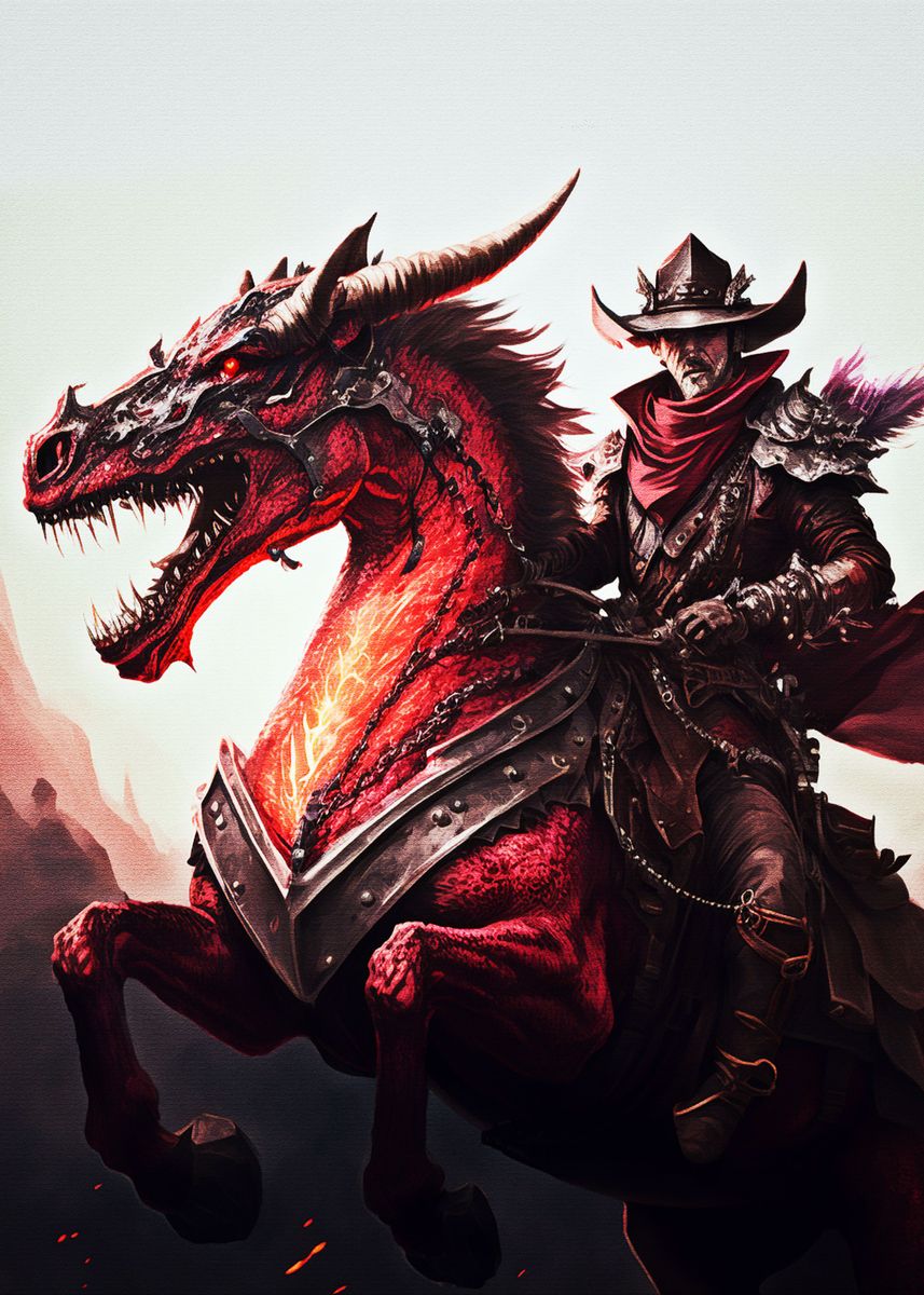 'Cowboy Legend' Poster, picture, metal print, paint by Muh Asdar | Displate