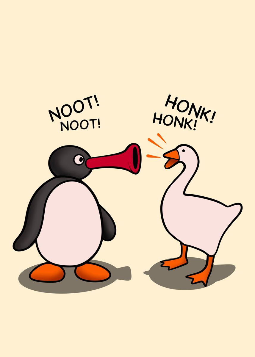 'duck and noot noot' Poster by Boon Edgar | Displate
