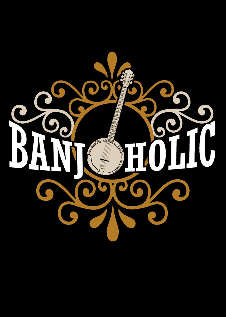 'Vintage Banjo Gift Banjo' Poster, picture, metal print, paint by ...