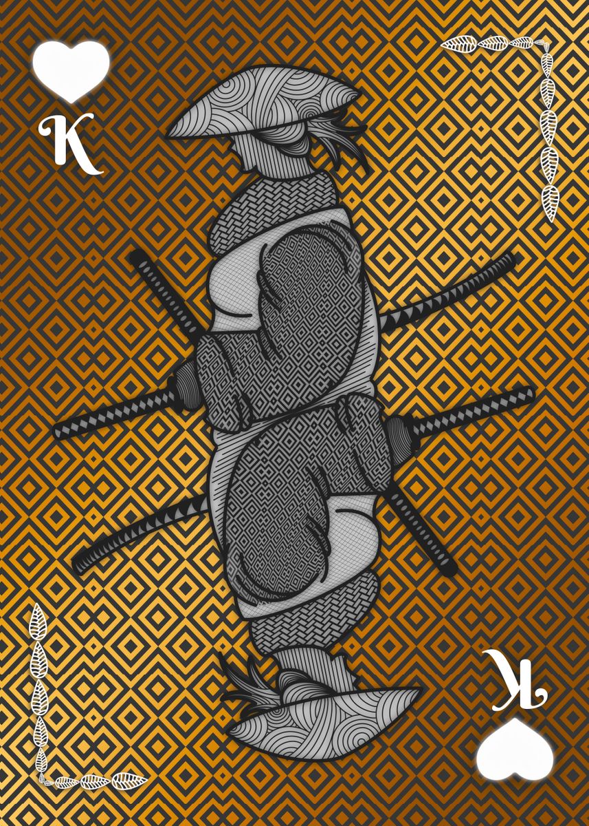 'Japanese samurai card' Poster, picture, metal print, paint by Aiden ...