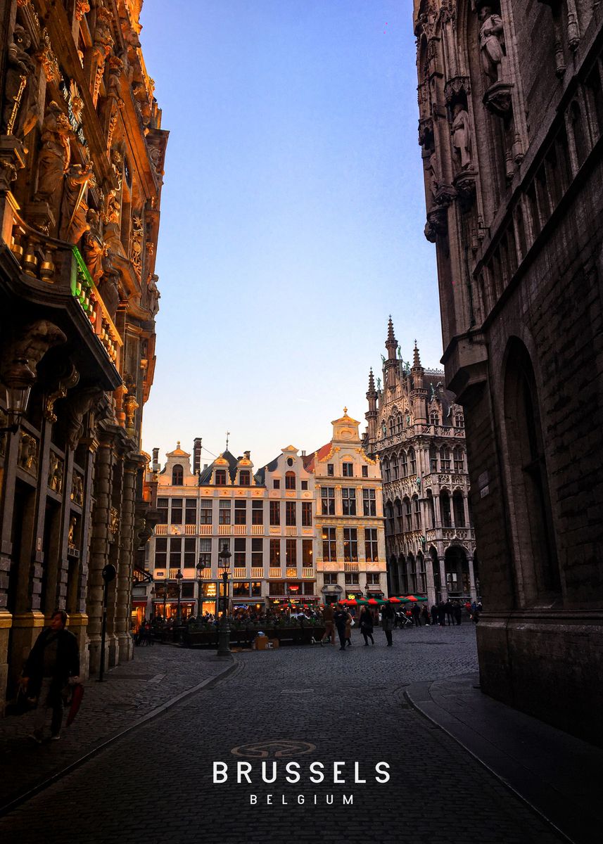 'Brussels ' Poster, picture, metal print, paint by Big City | Displate
