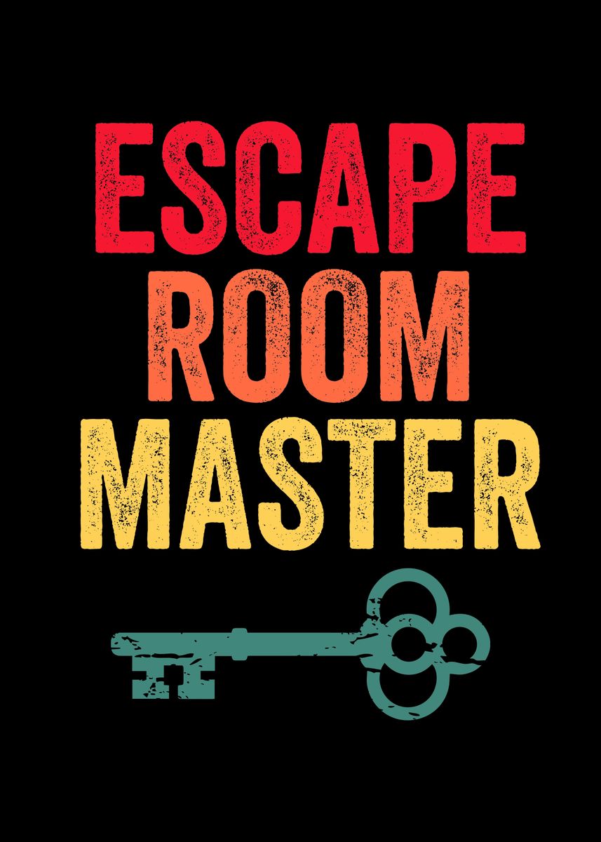 'Retro Escape Room Master' Poster, picture, metal print, paint by ...