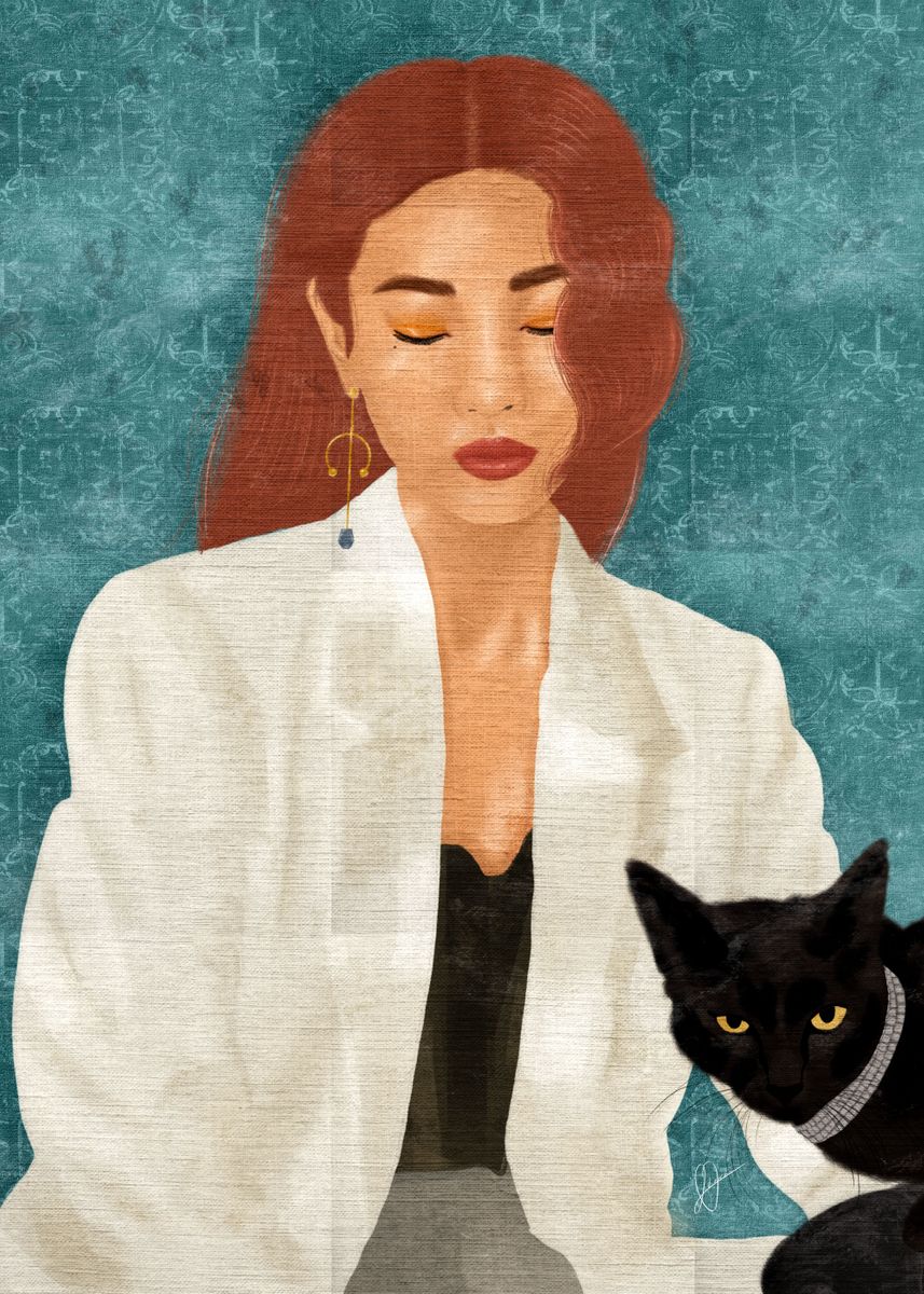 'Ho Yeon Woman Portrait' Poster, picture, metal print, paint by odhara ...