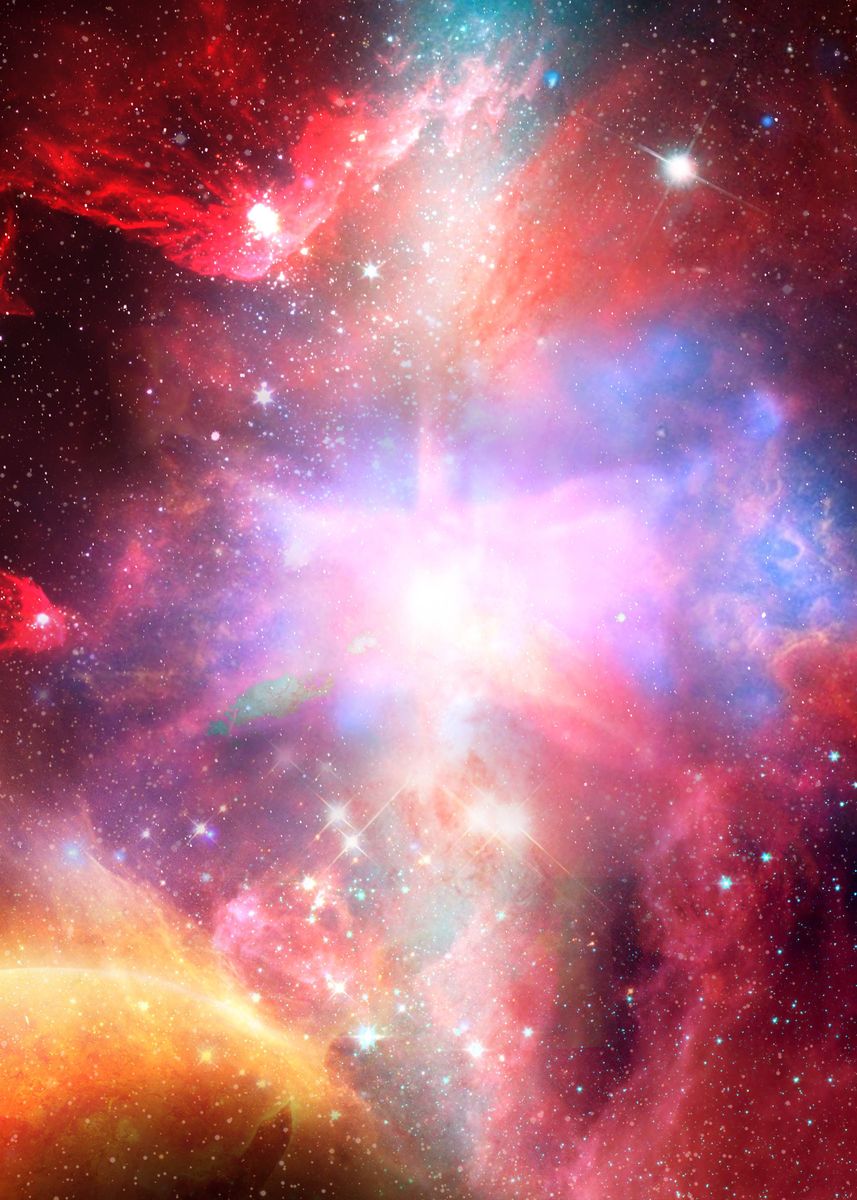 'Far Away Galaxy' Poster, picture, metal print, paint by Shaheen Khan ...