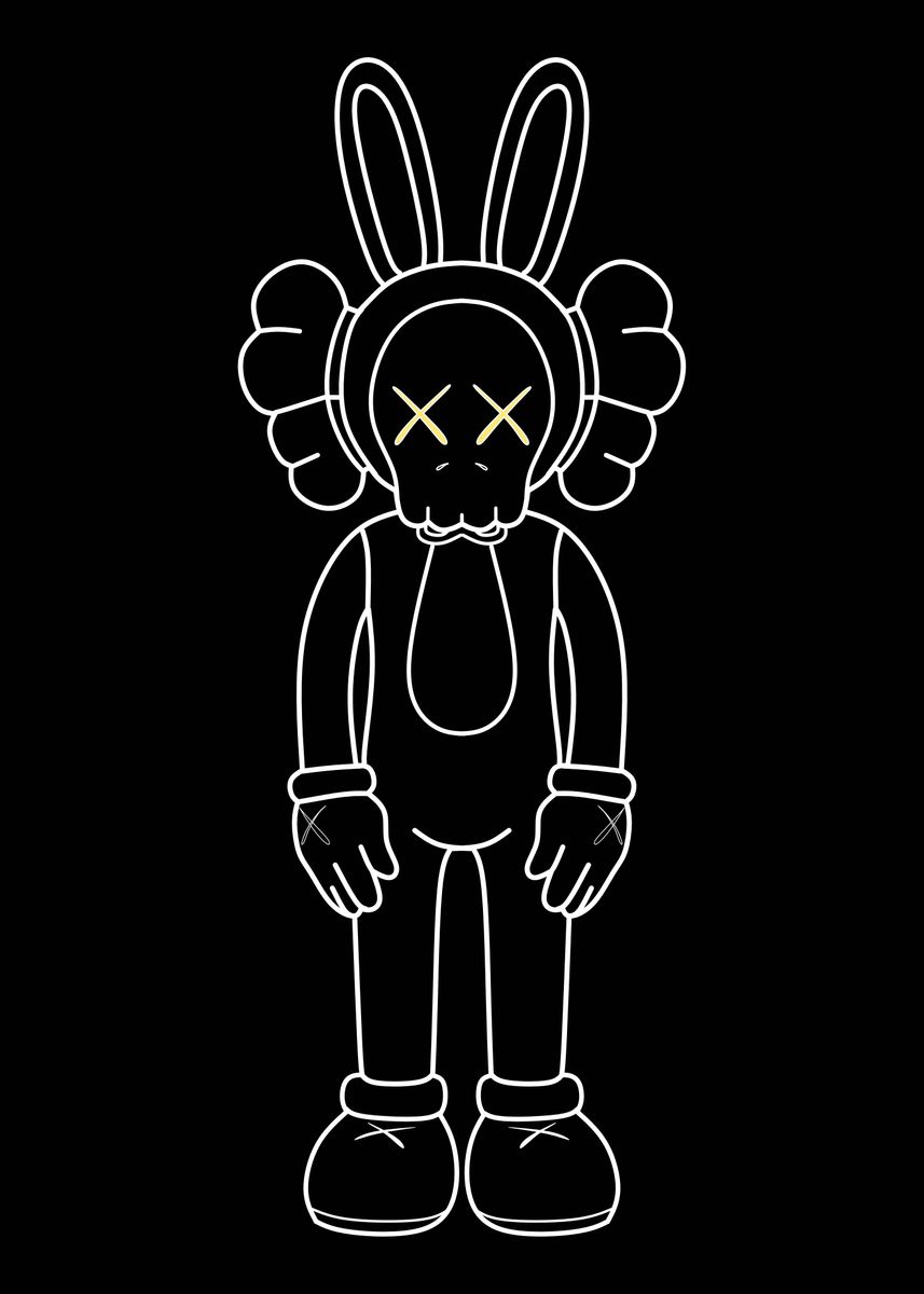'kaws' Poster, picture, metal print, paint by Boon Edgar | Displate