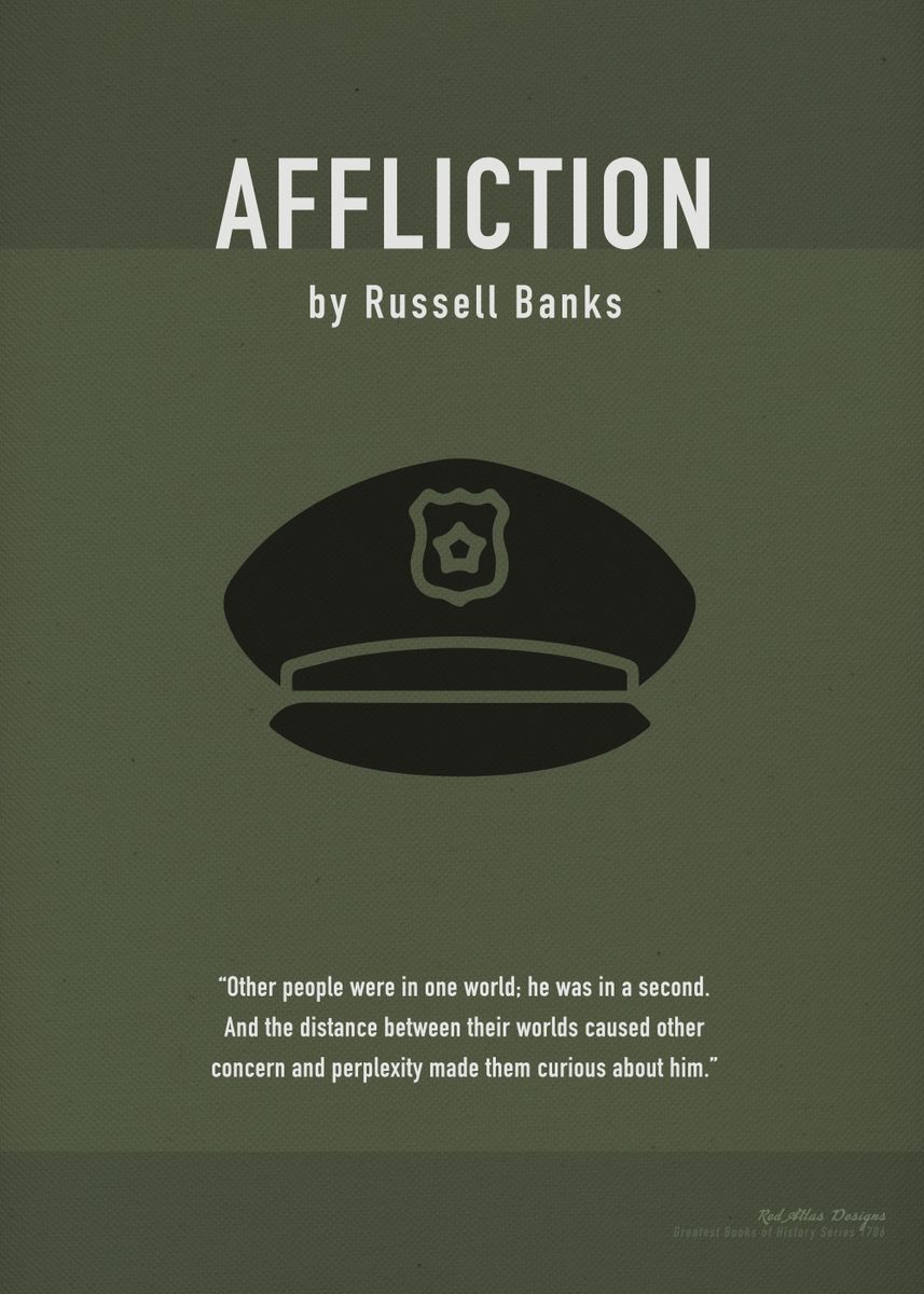 'Affliction Russell Banks' Poster, picture, metal print, paint by ...