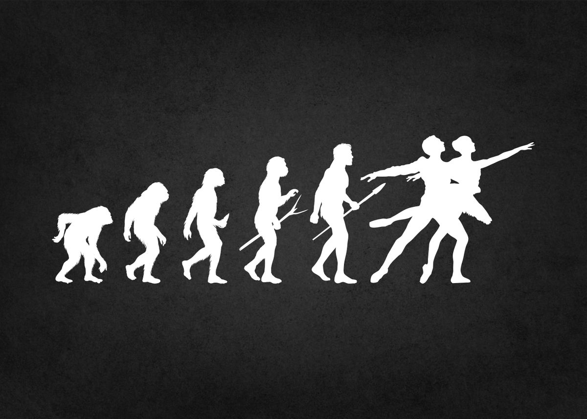'evolution of dancing' Poster by Bestselling Displate | Displate