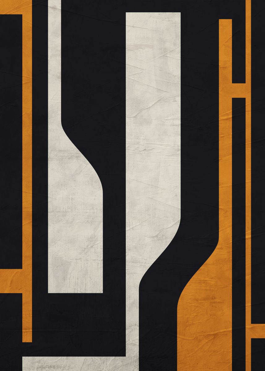 'GEOMETRIC ABSTRACT 252C' Poster, picture, metal print, paint by ...