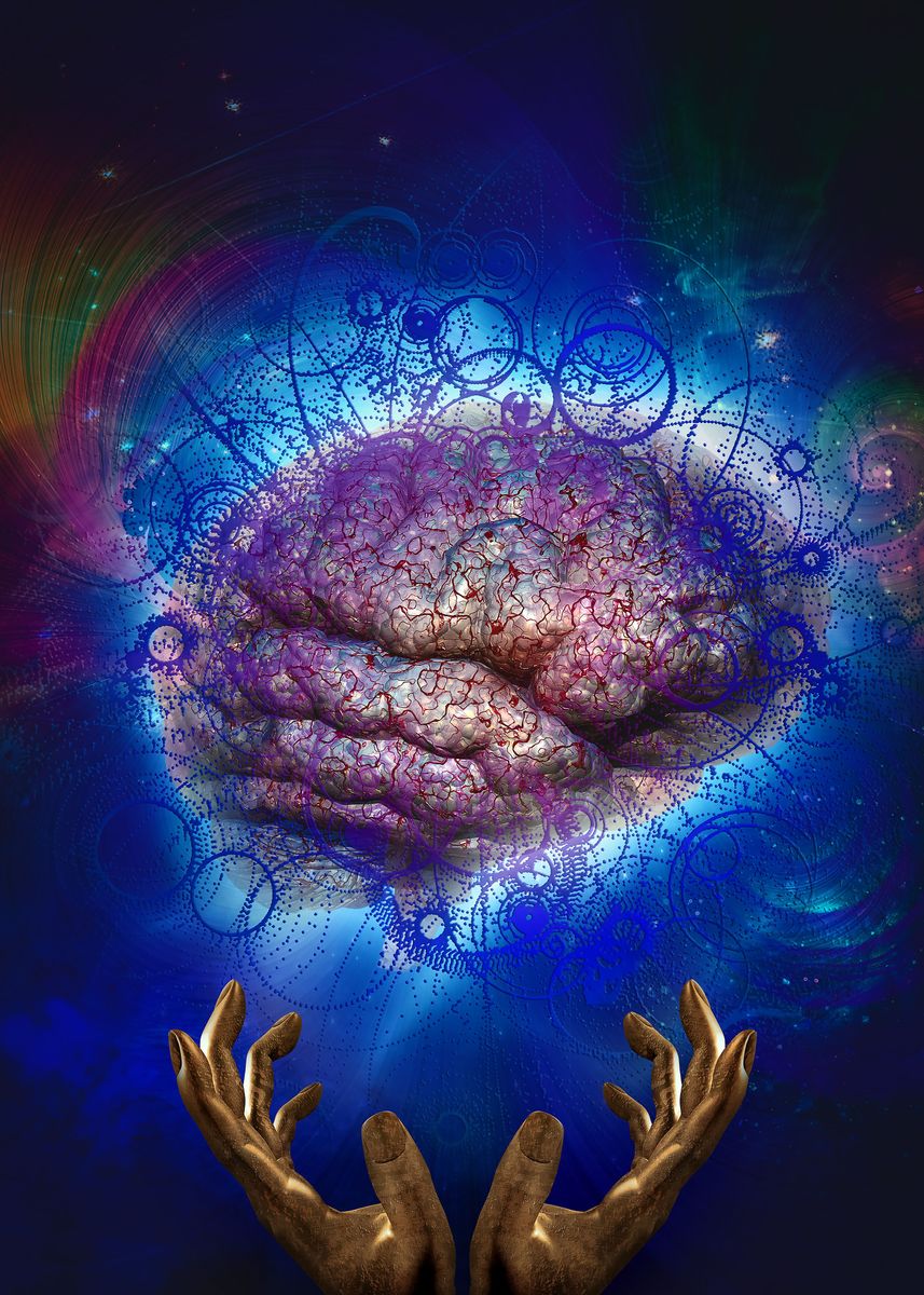 'Galactic Mind' Poster, picture, metal print, paint by Bruce Rolff ...