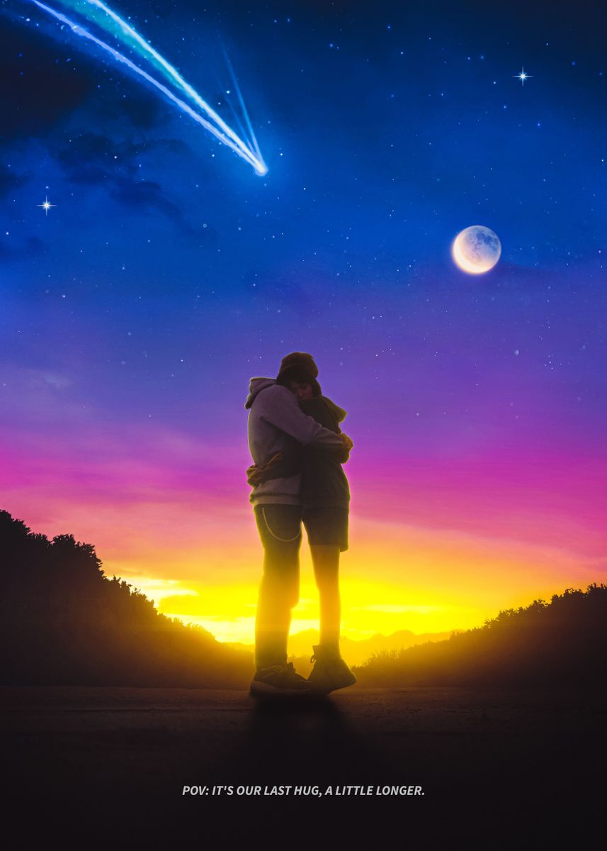 'Our Last Hug' Poster, picture, metal print, paint by Prateek PD | Displate