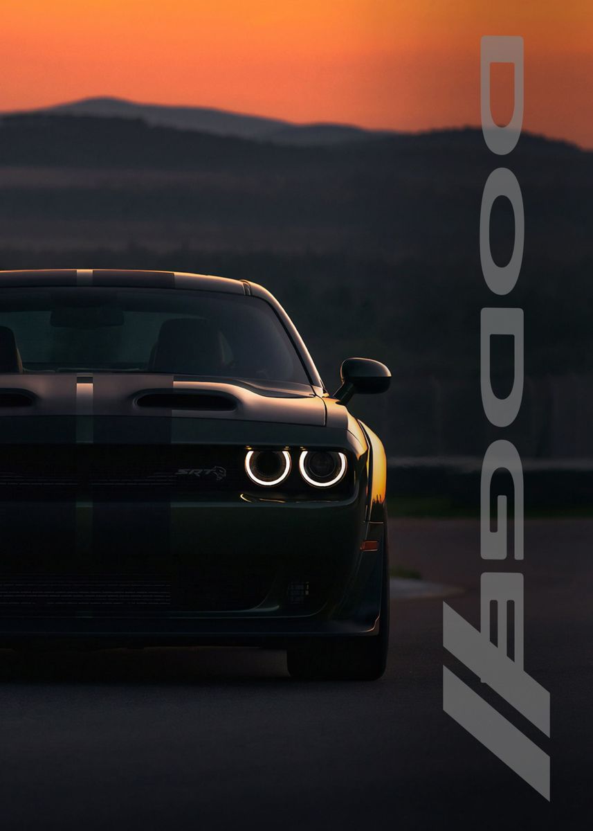 'Dodge SRT' Poster, picture, metal print, paint by Magadire | Displate