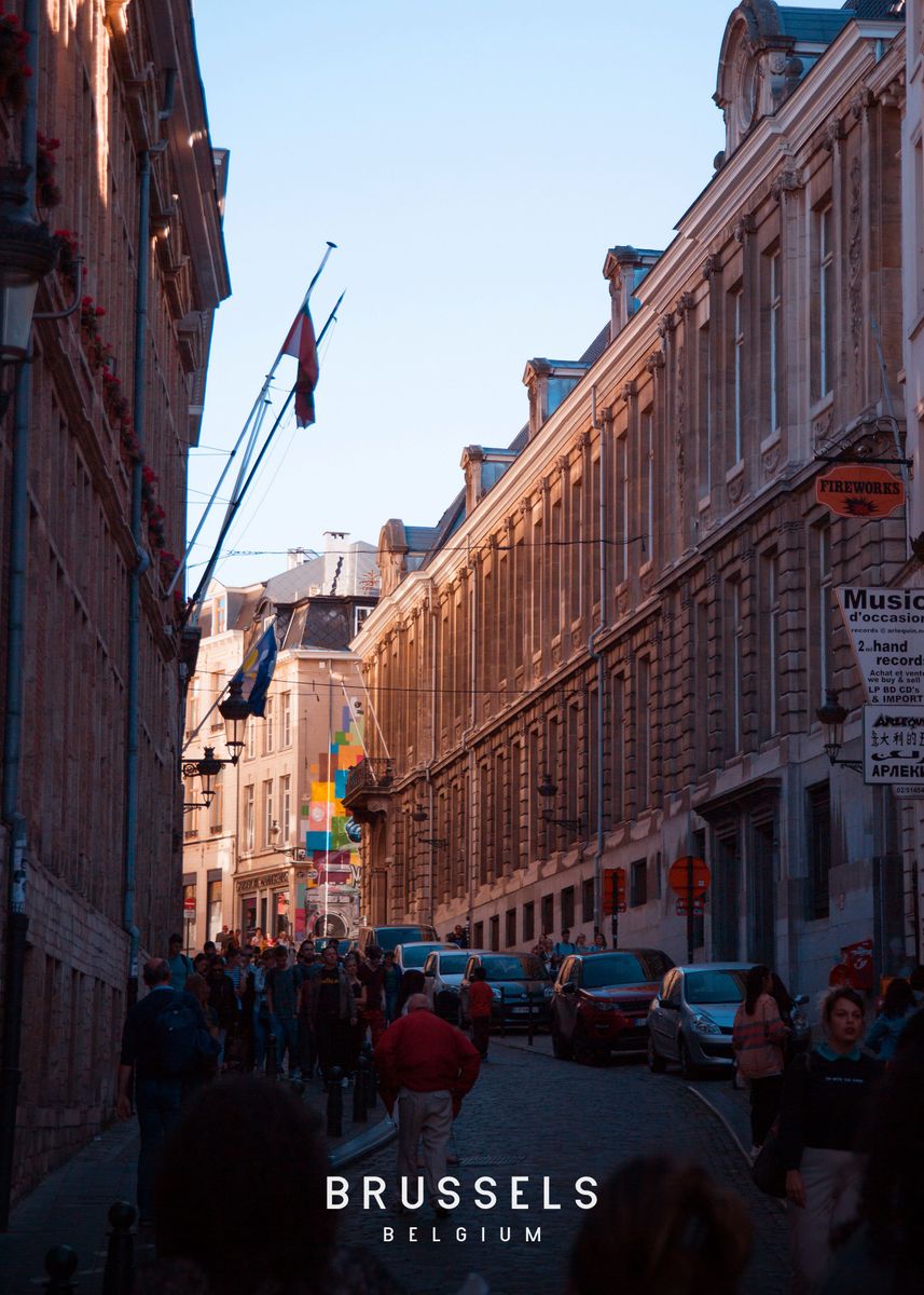 'Brussels ' Poster, picture, metal print, paint by Big City | Displate