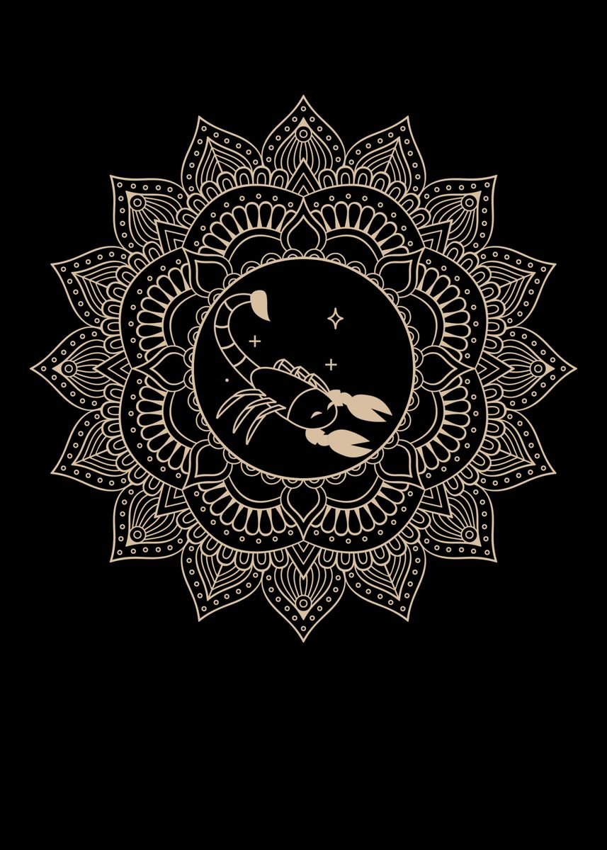 'Scorpio Zodiac Mandala' Poster, picture, metal print, paint by schmugo ...