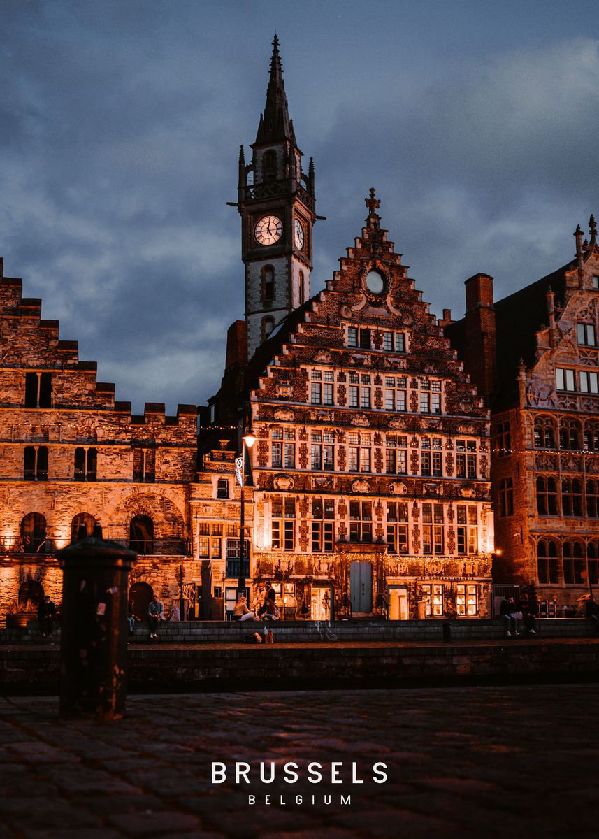 'Brussels ' Poster, picture, metal print, paint by Big City | Displate