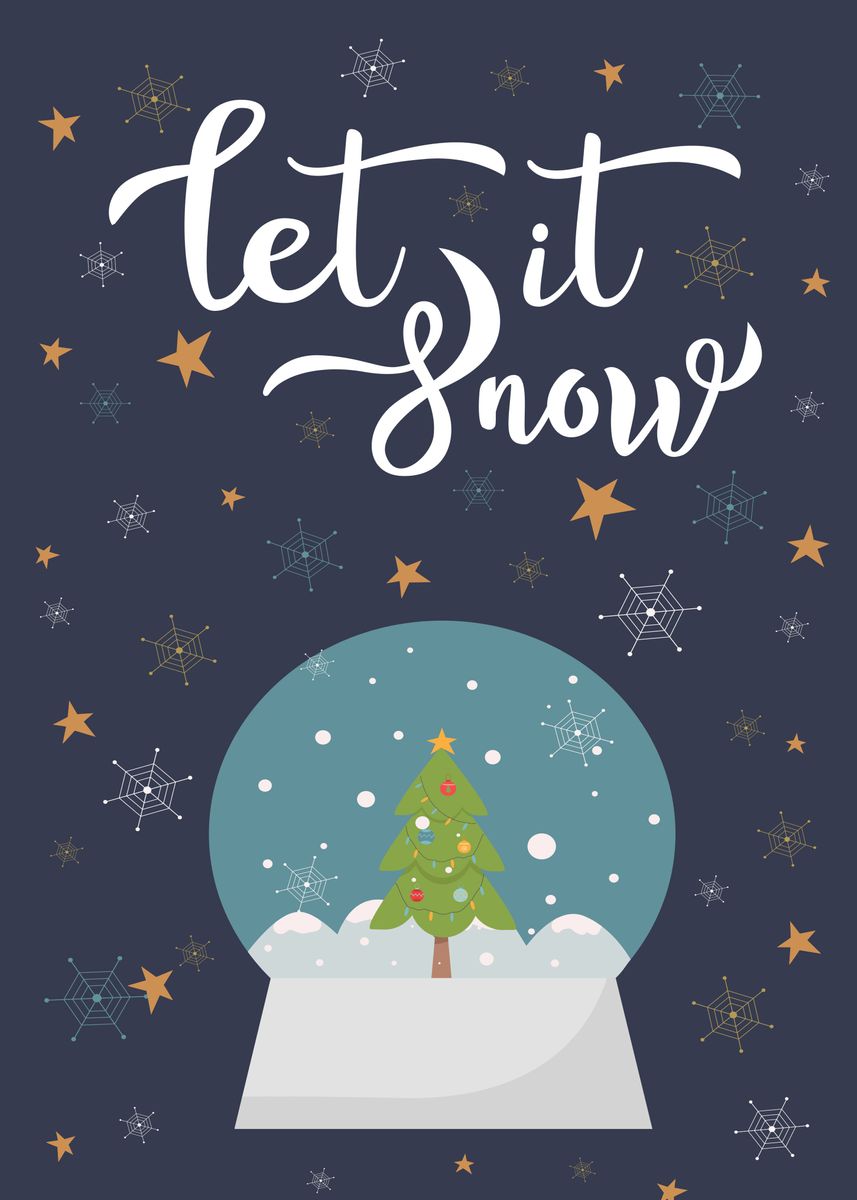 'Cute Merry Christmas' Poster, picture, metal print, paint by Eli ...