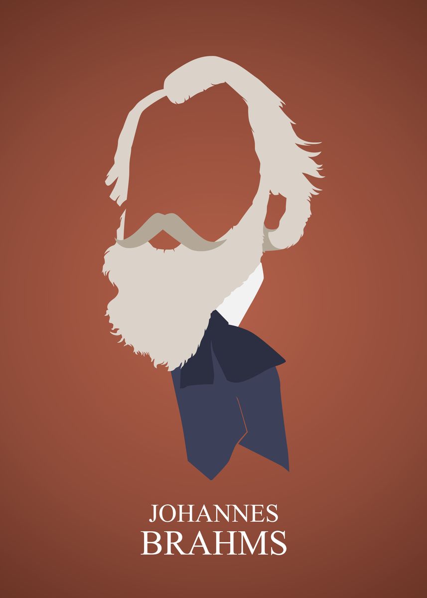 'Johannes Brahms' Poster, picture, metal print, paint by Wahyu Aji ...