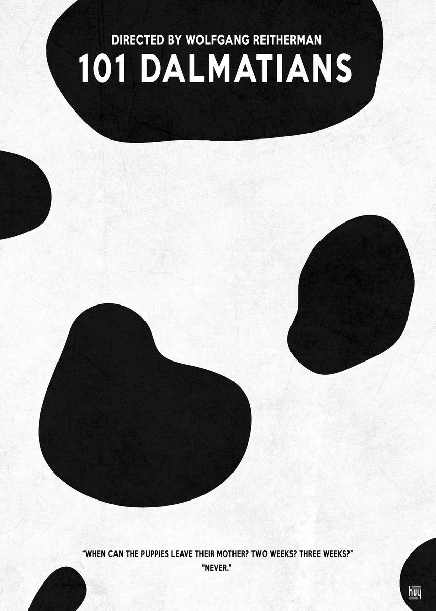 '101 Dalmatians' Poster, picture, metal print, paint by 8UY Design ...