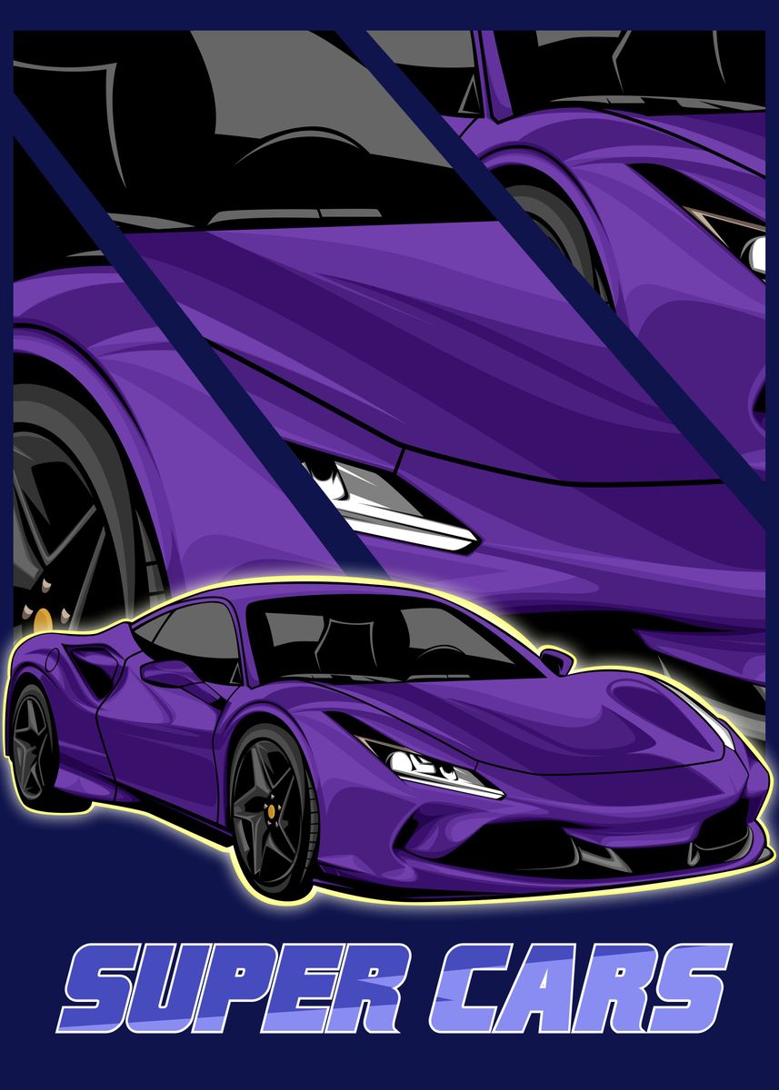 'abstract sport cars' Poster, picture, metal print, paint by Asran ...