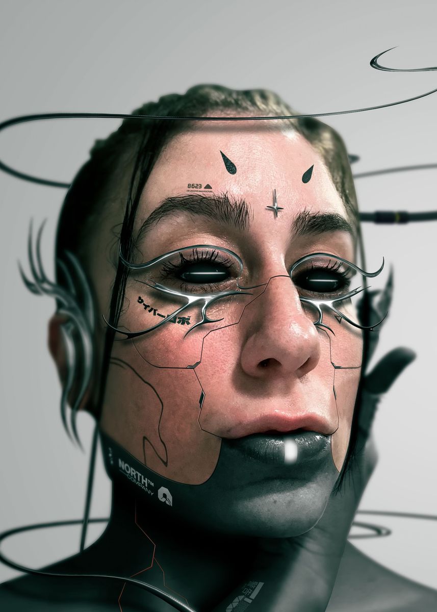 'Hyperpunk' Poster, picture, metal print, paint by Ahtishxm | Displate