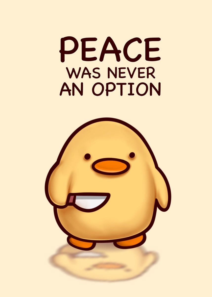 'duck peace ' Poster, picture, metal print, paint by Boon Edgar | Displate