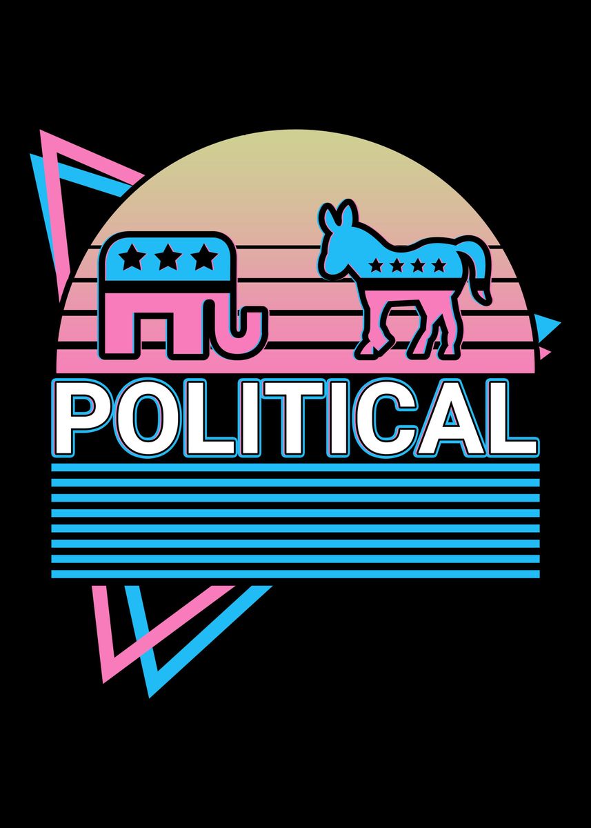 'Political Retro Politician' Poster, picture, metal print, paint by ...