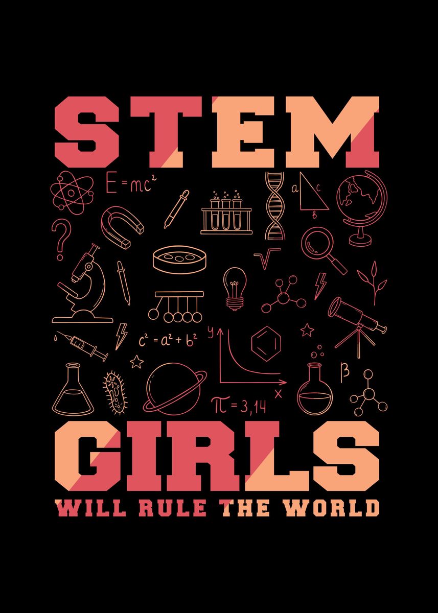 'Steminist Stem' Poster, picture, metal print, paint by Sebastian ...