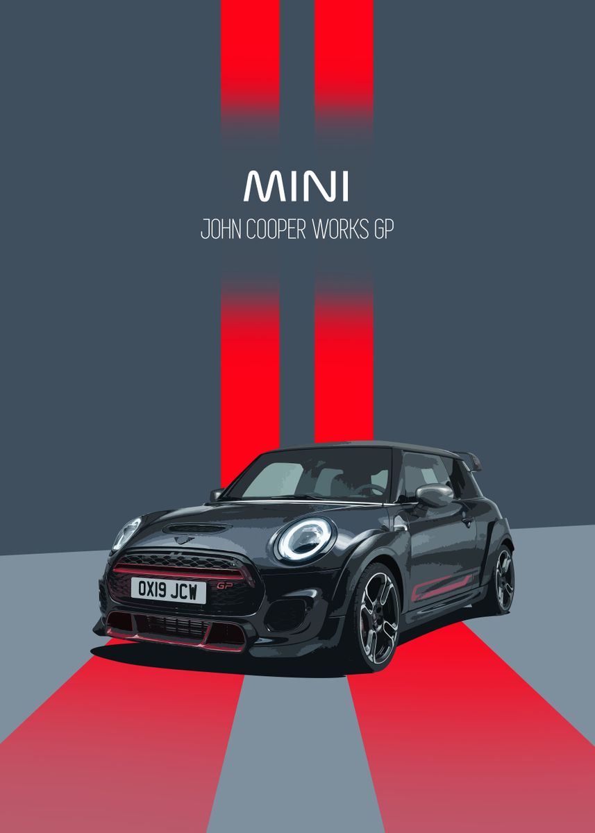 'Mini JCW GP' Poster, picture, metal print, paint by Full Throttle Art ...