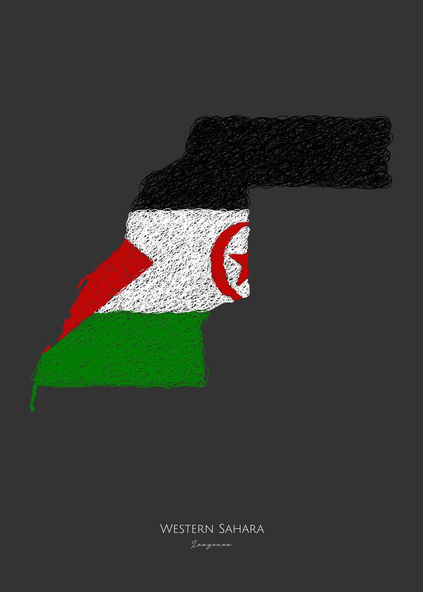 'Western Sahara World Cup' Poster, picture, metal print, paint by erwin saputra art | Displate