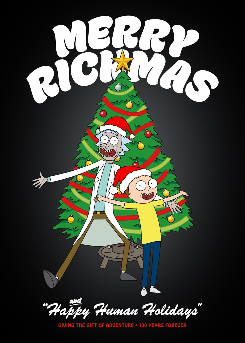 'Rickmas Tree' Poster, picture, metal print, paint by Rick and Morty ...