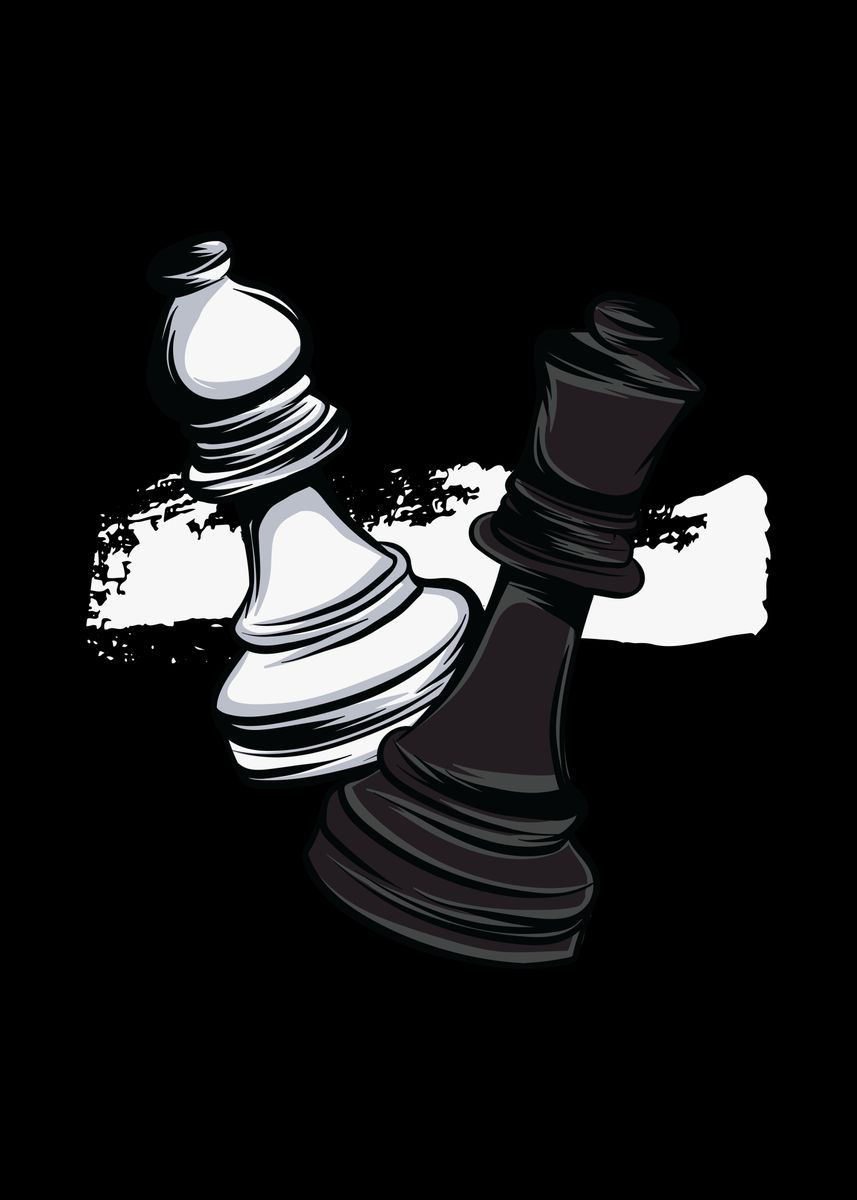 'Chess Runner Lady' Poster, picture, metal print, paint by ZS C O M M E ...