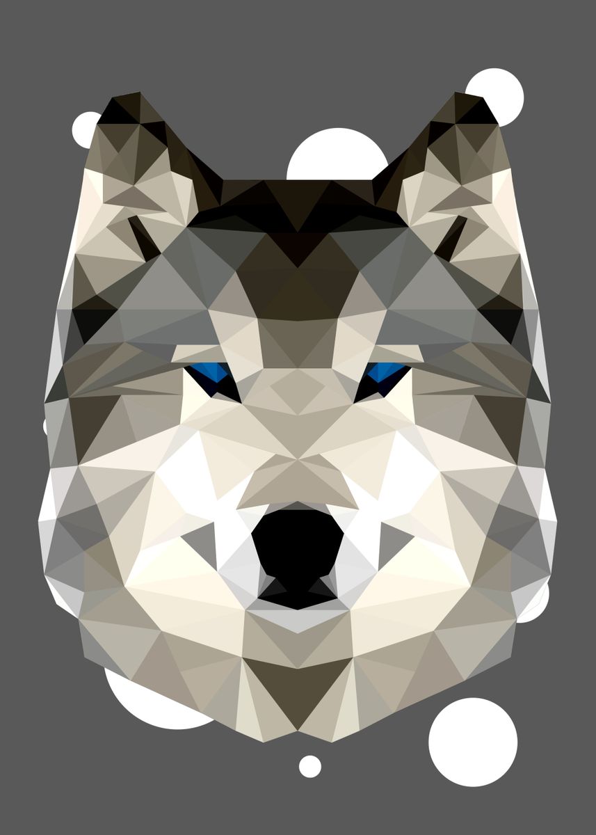 'Wolf' Poster, picture, metal print, paint by Lee Jani | Displate