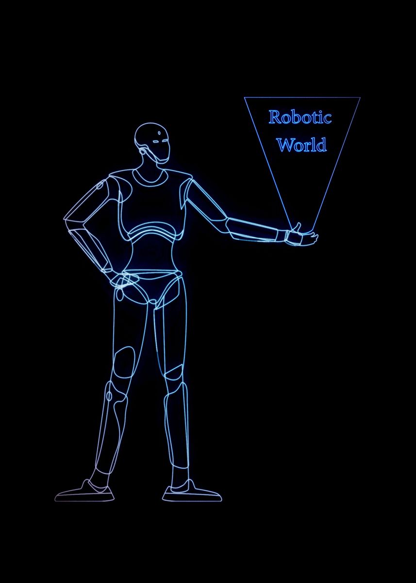 'robotic world' Poster, picture, metal print, paint by Mod Yof | Displate