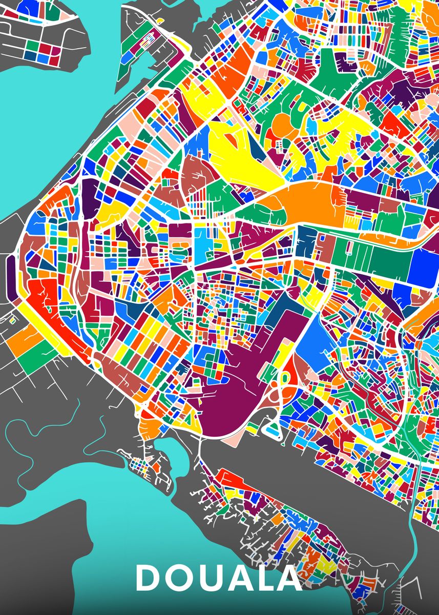 'Douala Cameroon' Poster, picture, metal print, paint by Dutton Jerrell | Displate