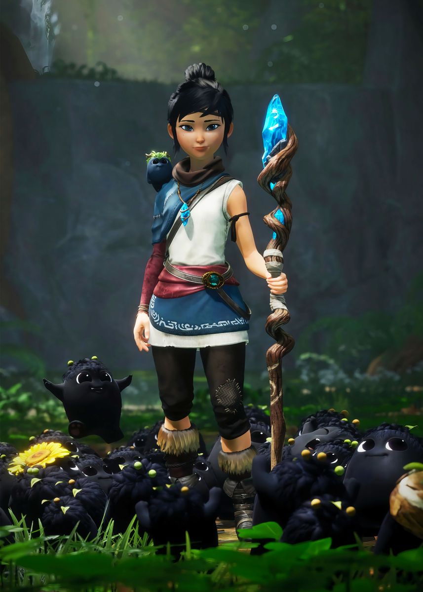 'kena' Poster, picture, metal print, paint by lia blazienqi | Displate