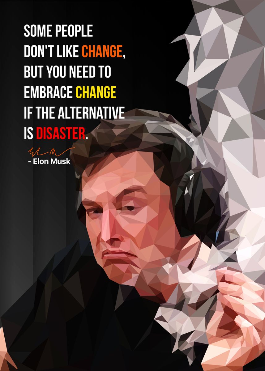 'meme elon musk' Poster, picture, metal print, paint by Lowpoly Posters ...