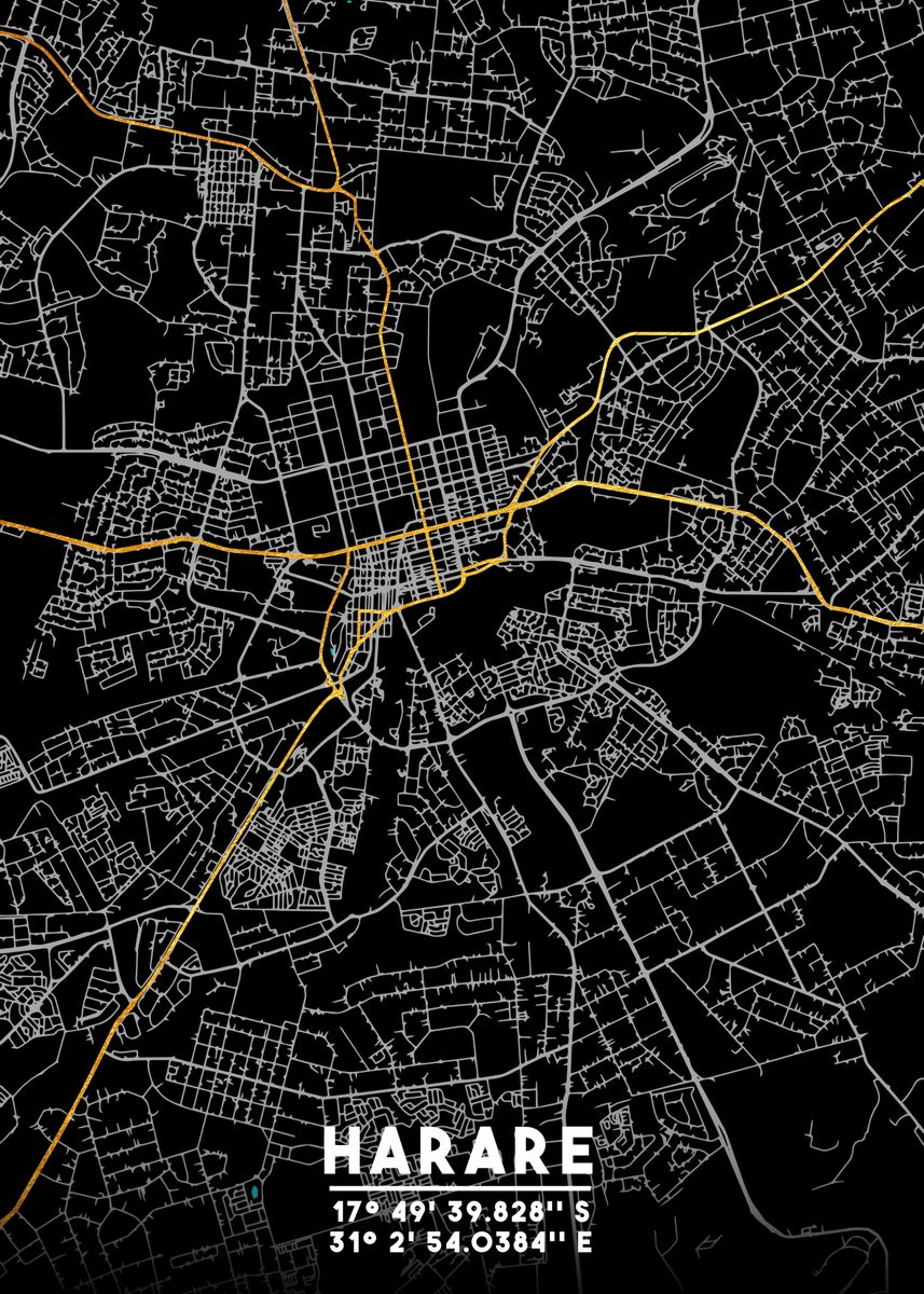 'Harare Zimbabwe' Poster, picture, metal print, paint by Clayborne ...