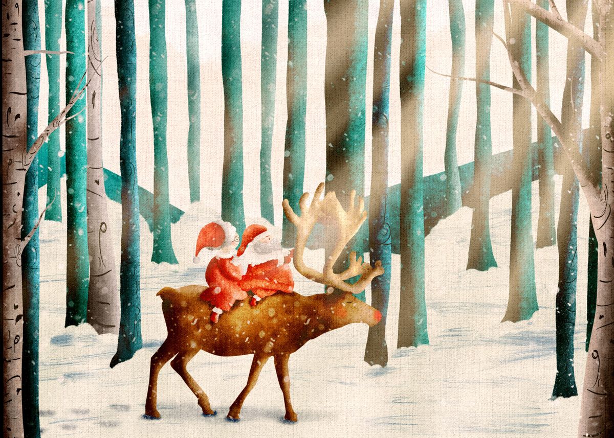 'santa grandparent' Poster by MrNguyen HaTang | Displate